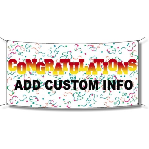 Congratulations Event Banner - Red/Yellow - The Sign Store NM