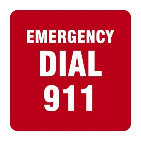 Emergency Dial 911 Decal - The Sign Store NM