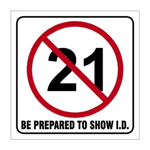 Under 21 Not Allowed ID Check Decal - The Sign Store NM