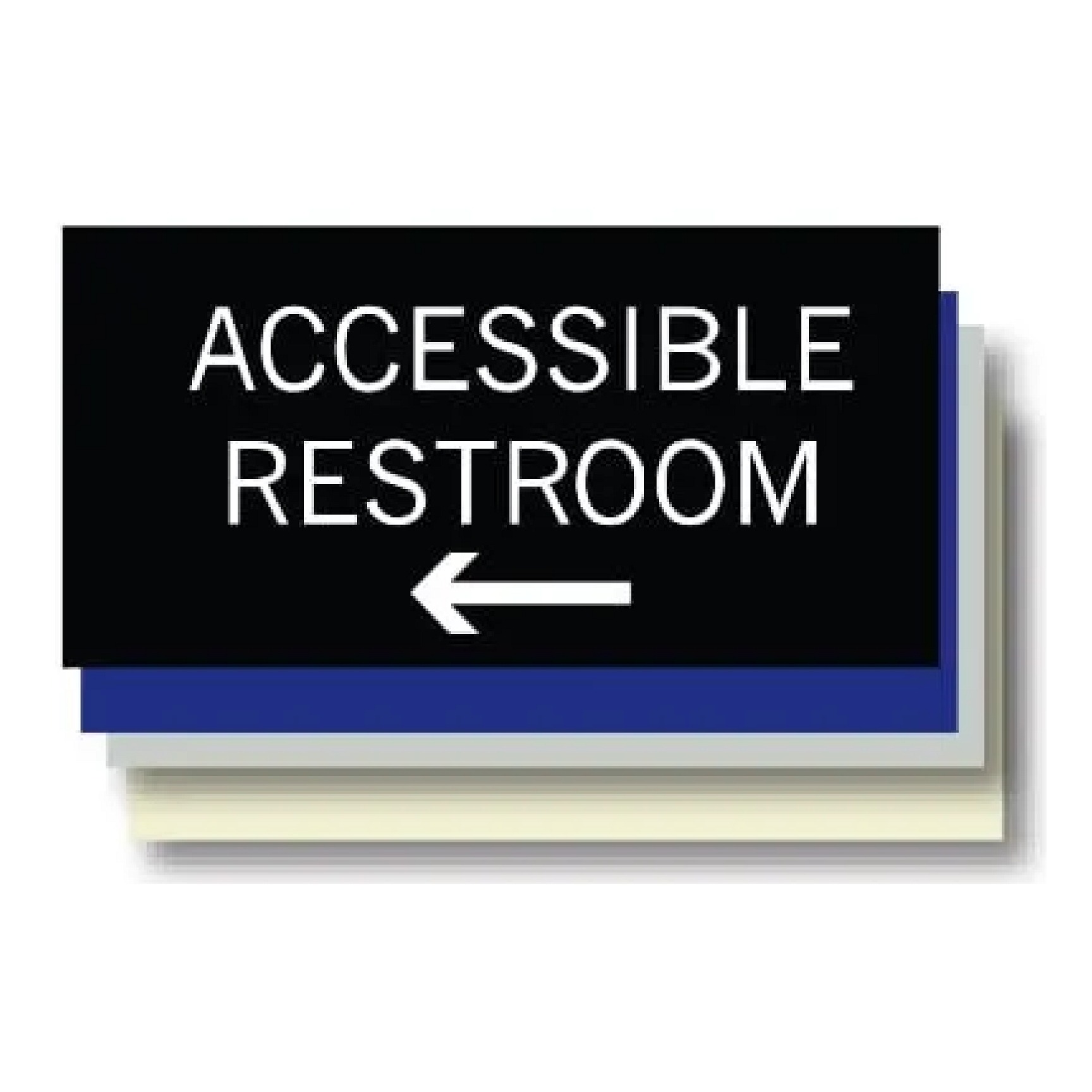 ADA - Accessible Restroom (Left) | 3x6 | Braille - The Sign Store NM