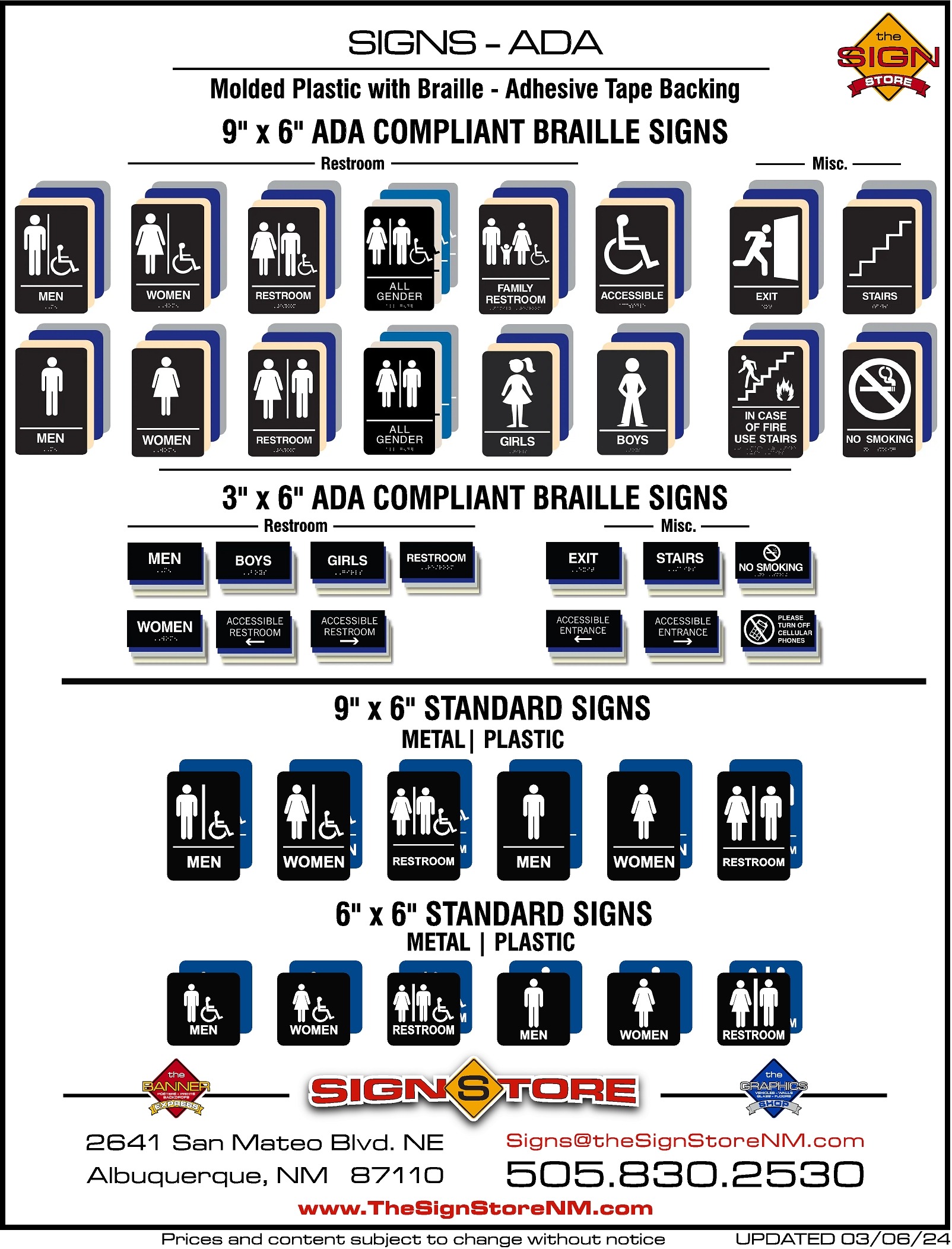 ADA - Accessible Restroom (Left) | 3x6 | Braille - The Sign Store NM