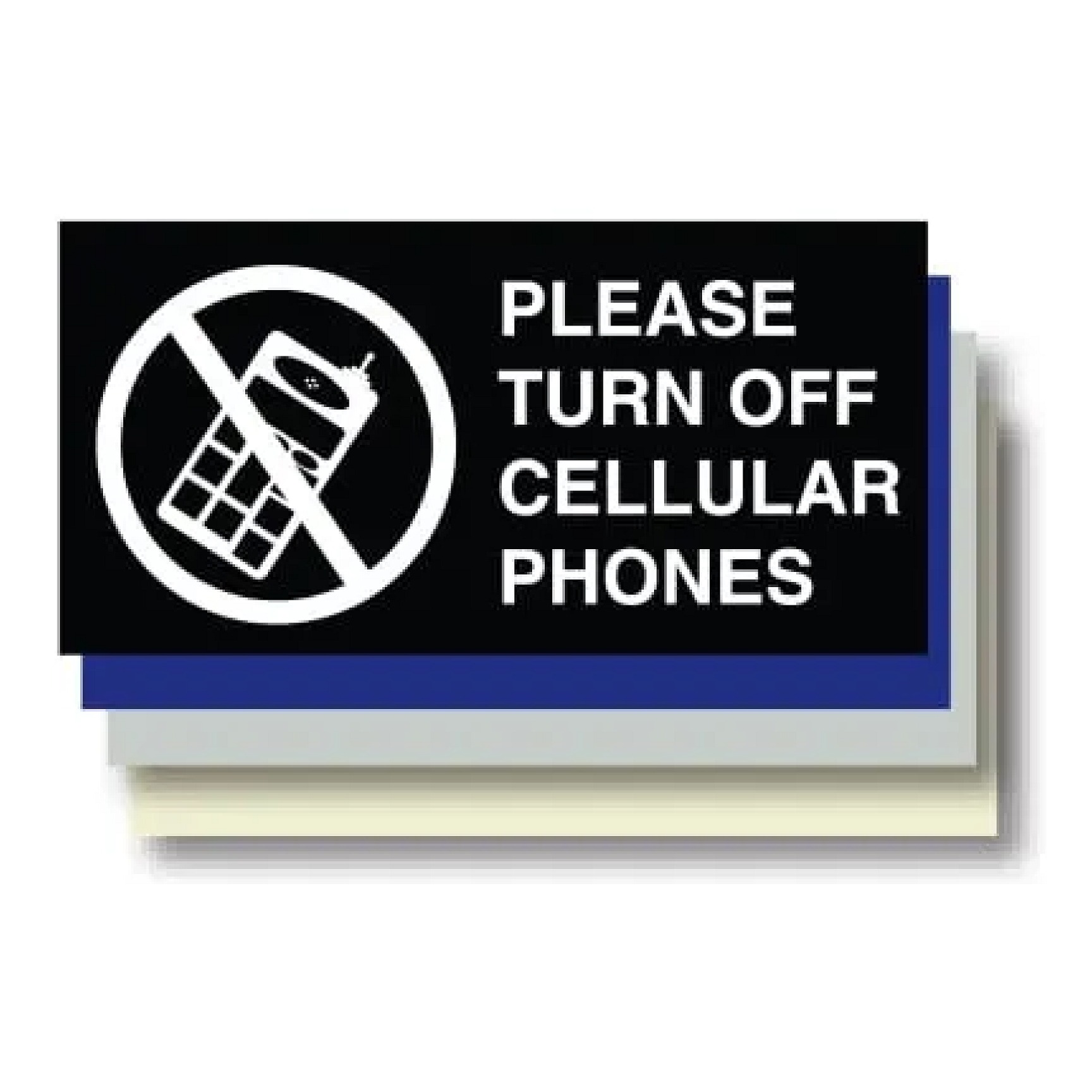 ADA - Please Turn Off Cellular Phones | 3x6 | Braille - The Sign Store NM