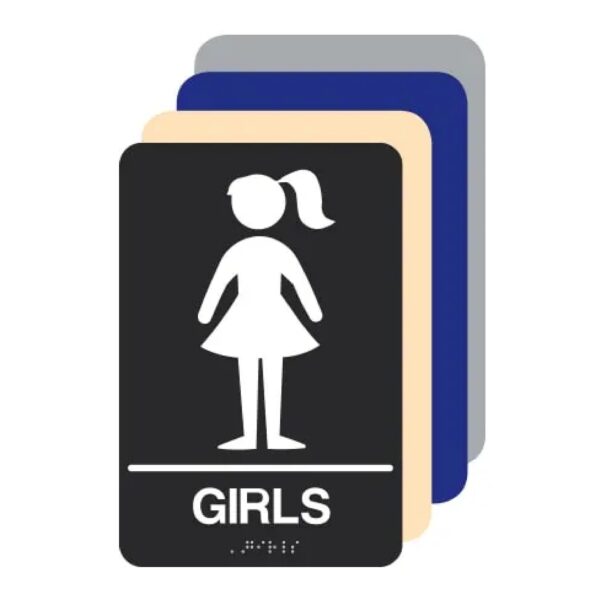 ADA - Girl's Restroom | 9x6 | Braille - The Sign Store NM