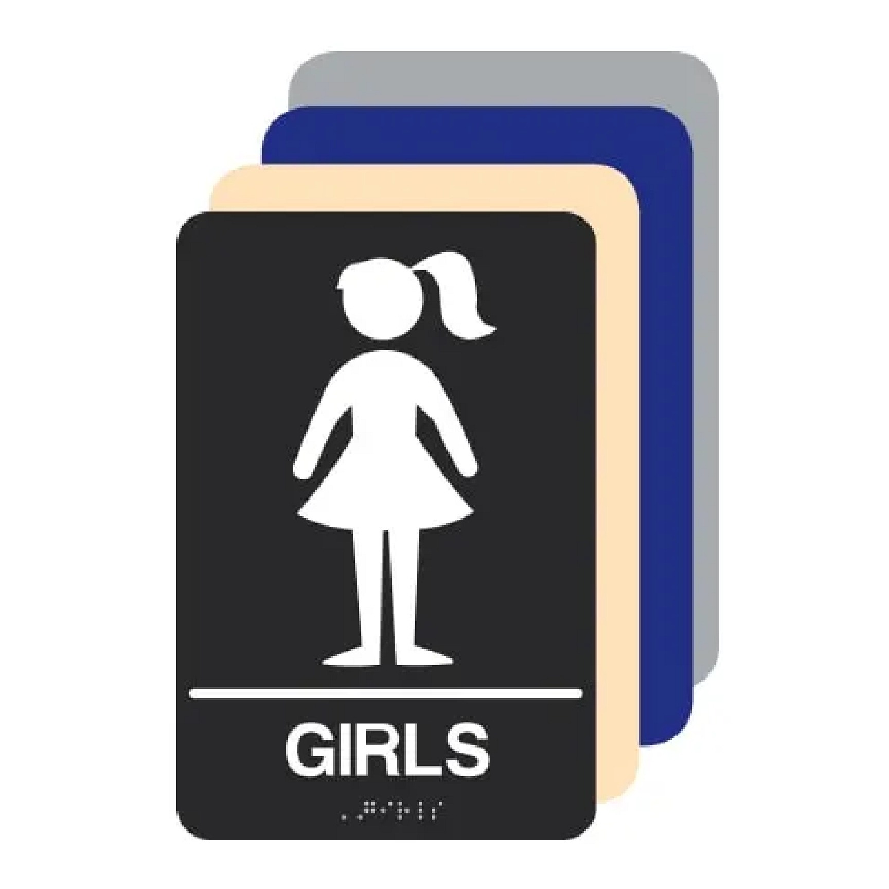 ADA - Girl's Restroom | 9x6 | Braille - The Sign Store NM