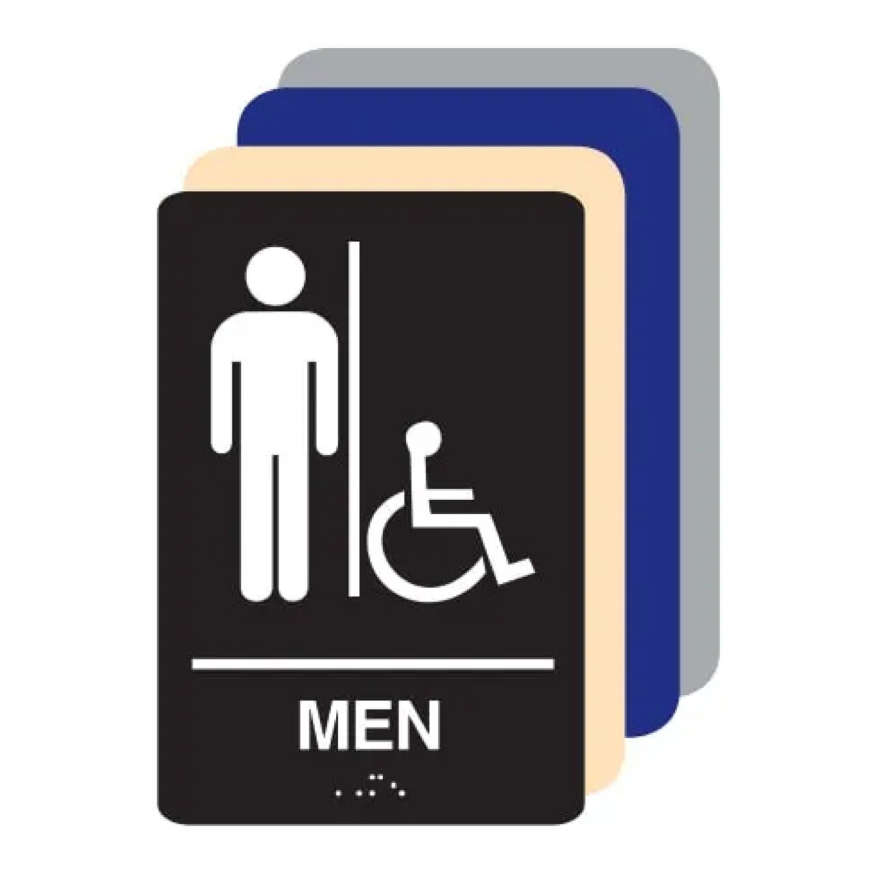 ADA - Men Restroom - WC | 9x6 | Braille - The Sign Store NM