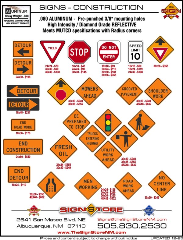 Speed Limit Sign - 20 MPH - The Sign Store NM