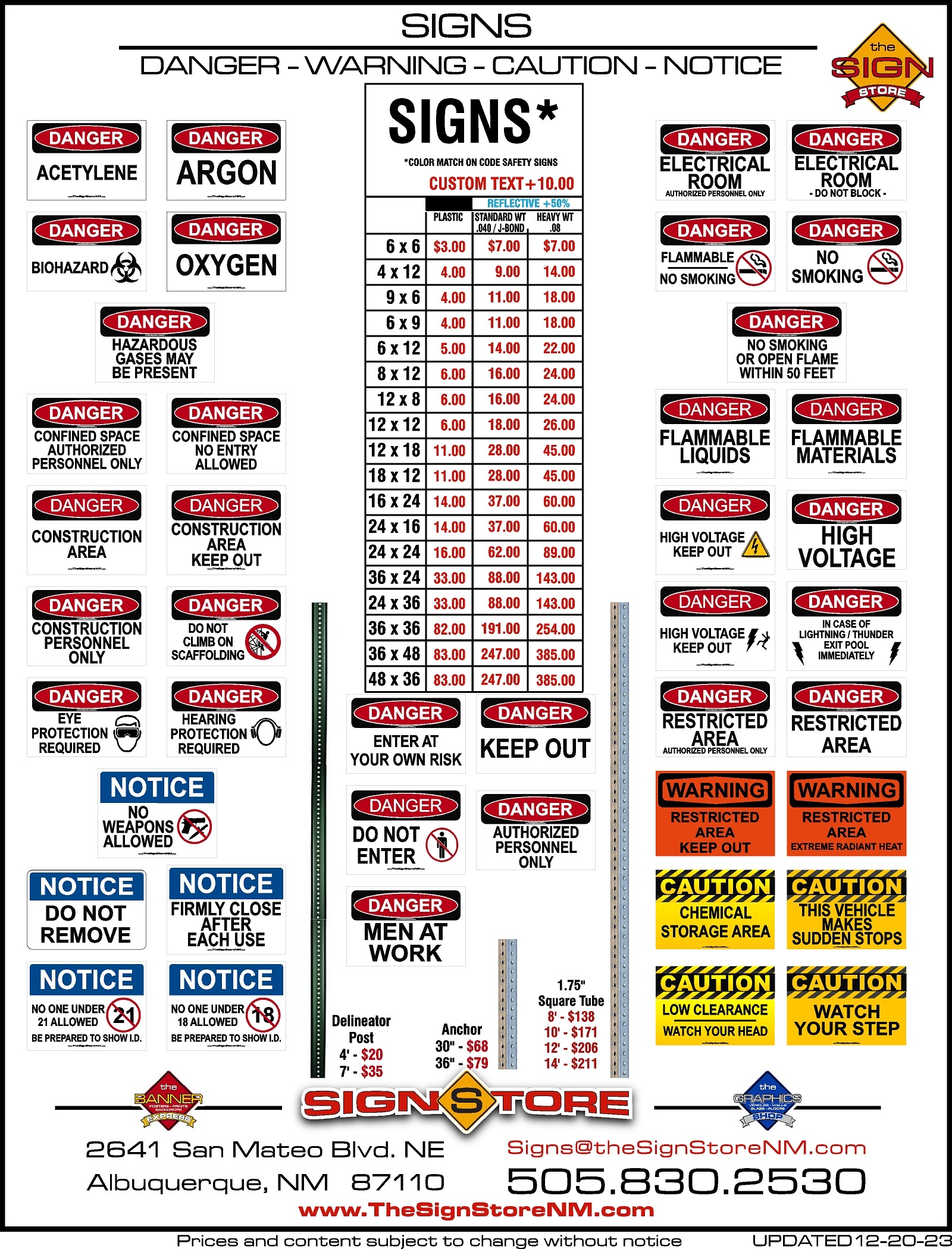 Danger - Construction Personnel Only - Sign - The Sign Store NM