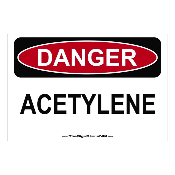 Danger - Acetylene - Sign - The Sign Store NM