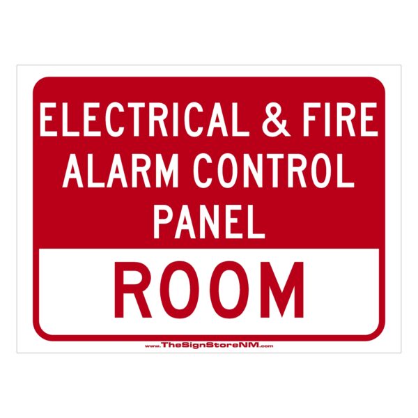 Electrical & Fire Alarm Control Panel Room - Sign - The Sign Store NM
