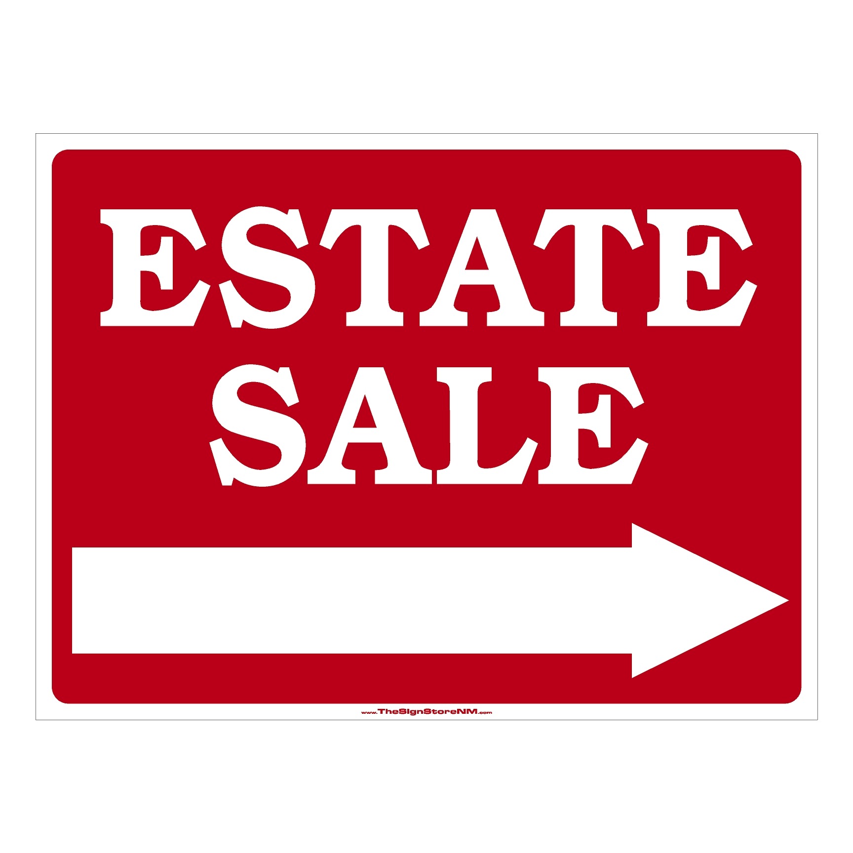 Estate Sale - Sign - (Arrow) - The Sign Store NM