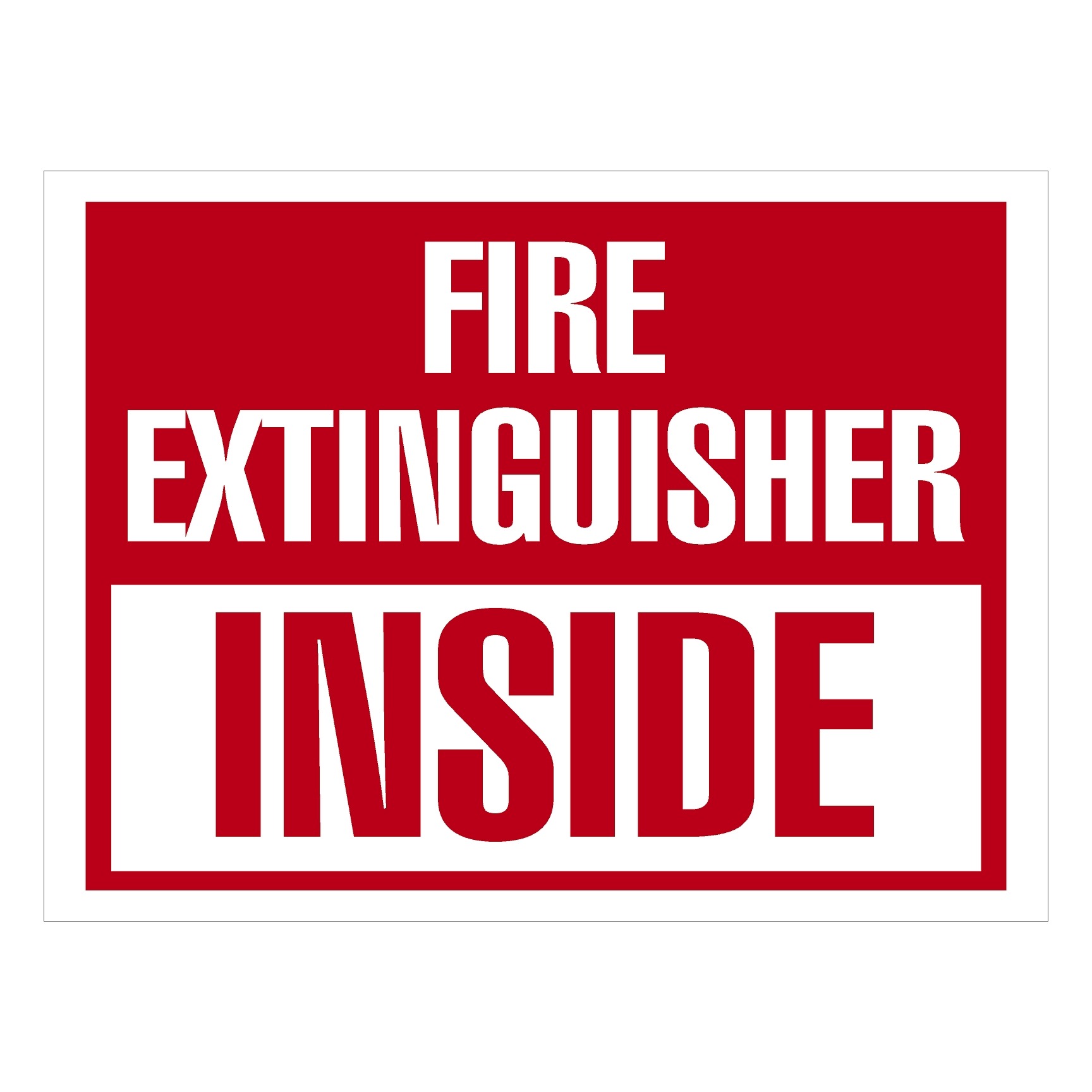 Fire Extinguisher Inside - Marker - Sign - The Sign Store NM