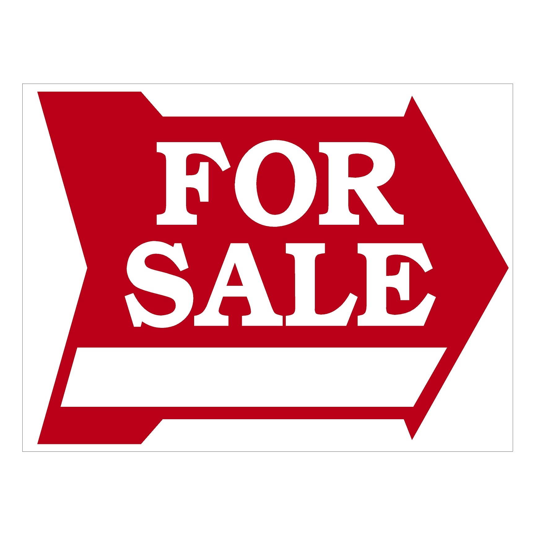 For Sale - Sign - (Arrow Shape) - The Sign Store NM