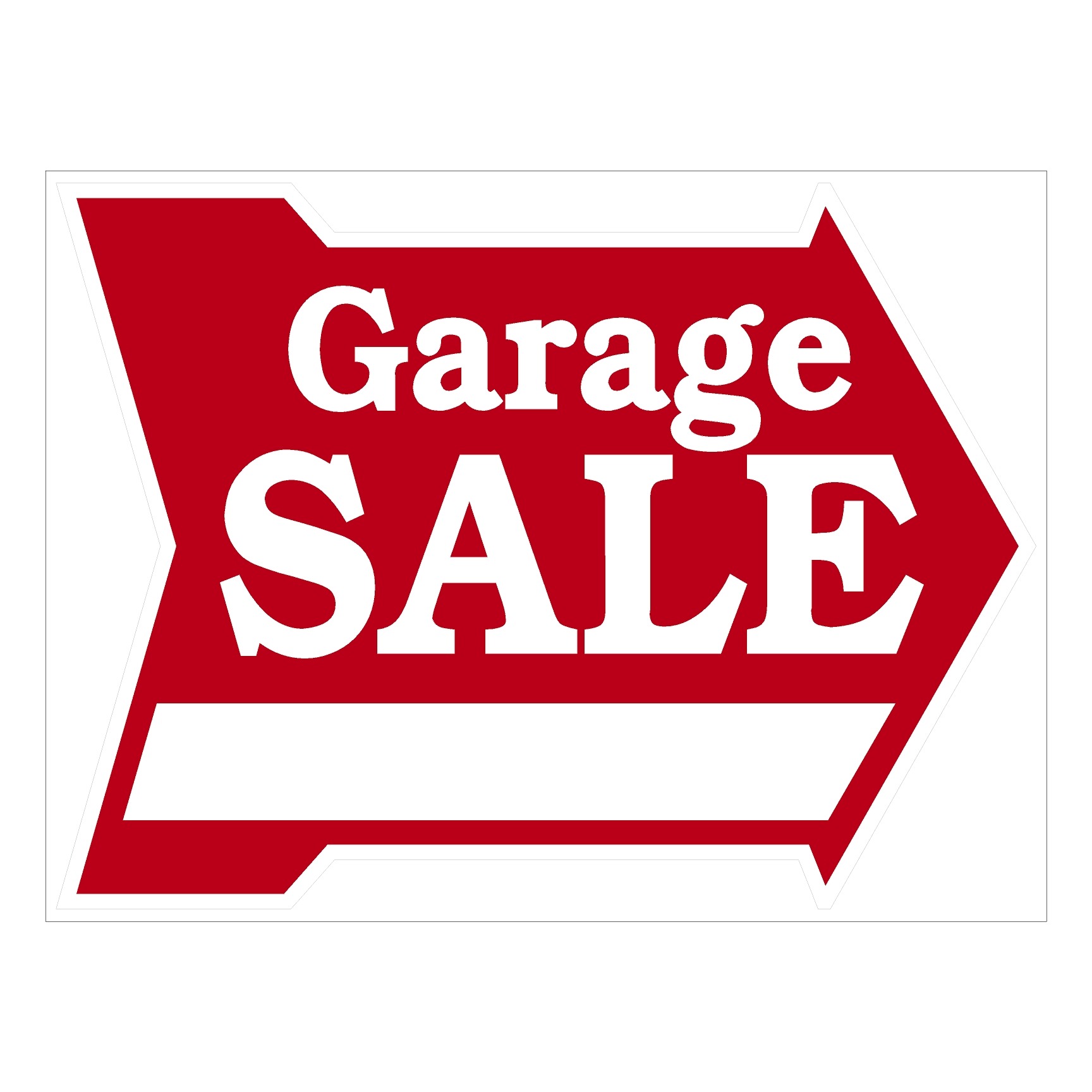 Garage Sale - Sign - (Arrow Shape) - The Sign Store NM