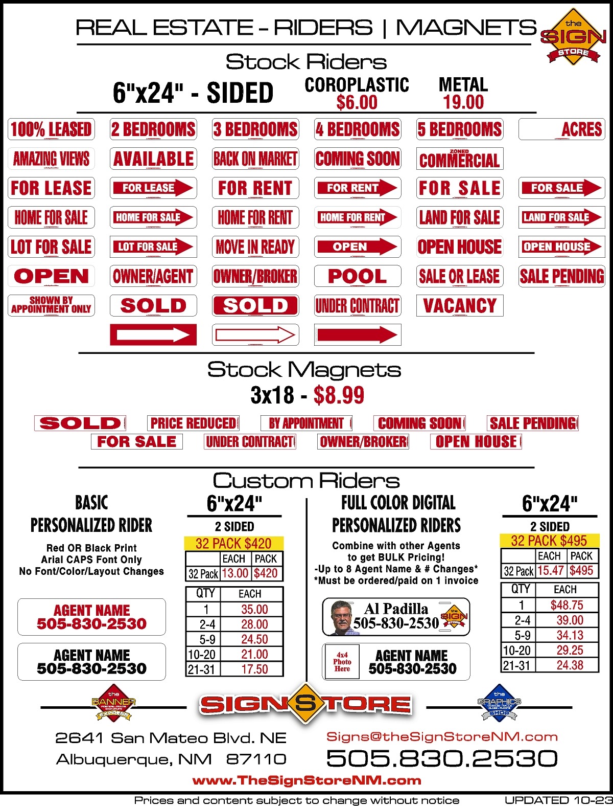 Available - Rider Sign - The Sign Store NM