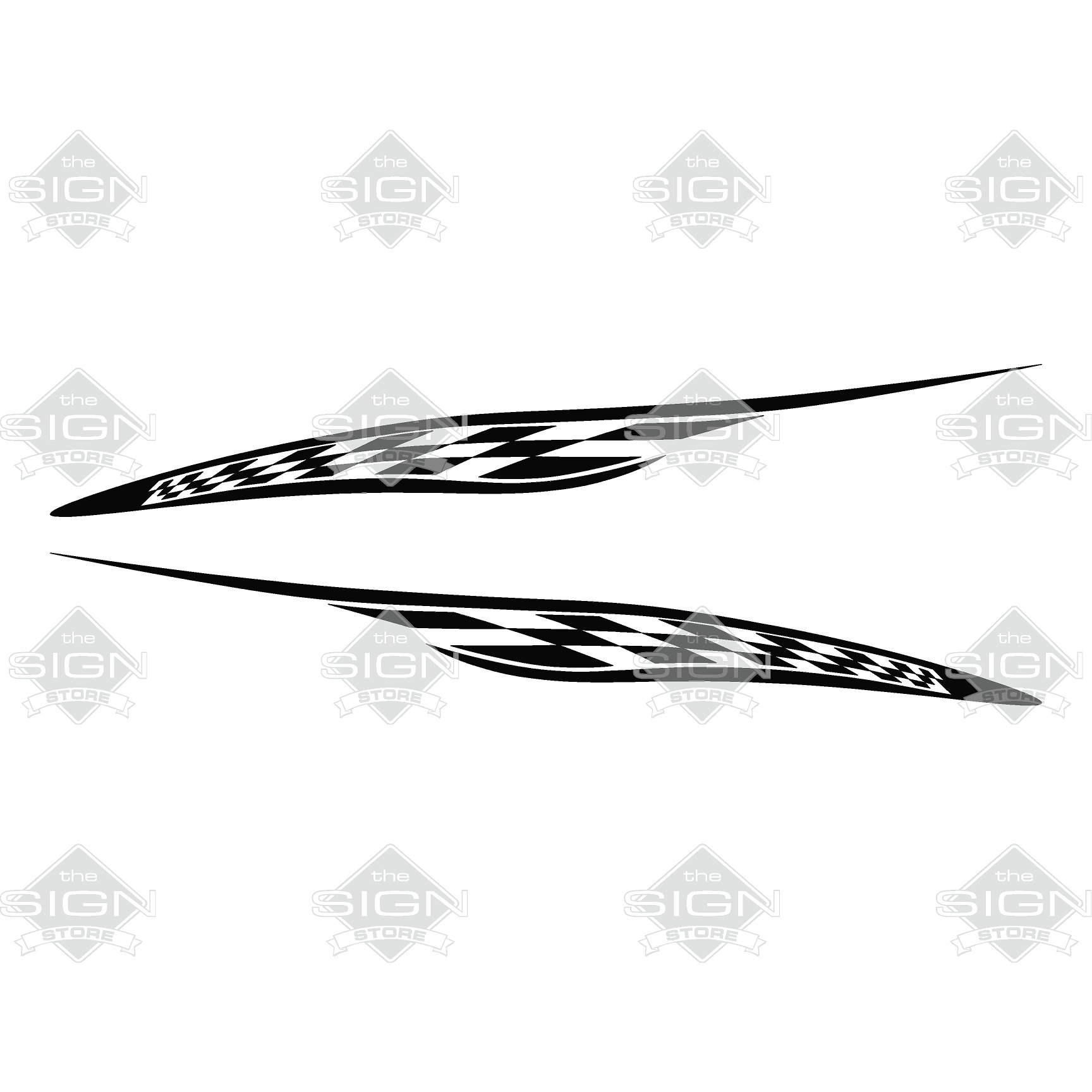 Vehicle Graphics - Checkered Flag - 3102 - The Sign Store NM