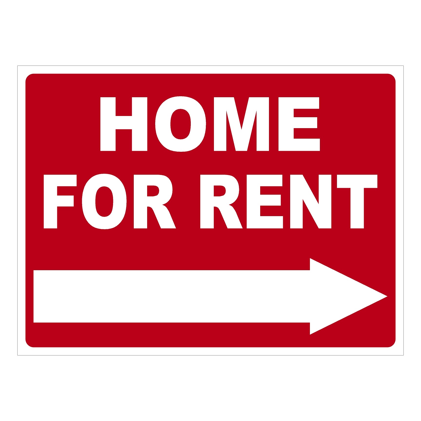 Home For Rent - Sign - (Arrow) - The Sign Store NM