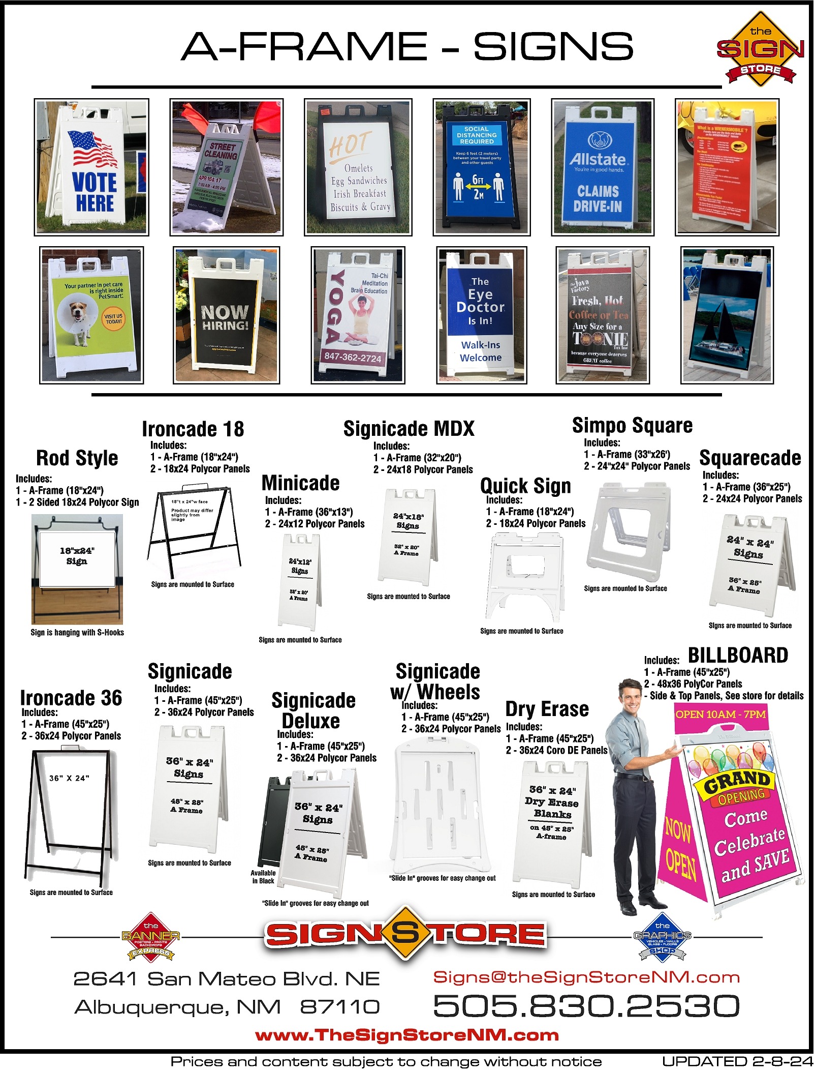 A-Frame Sign - Signicade Deluxe - The Sign Store NM