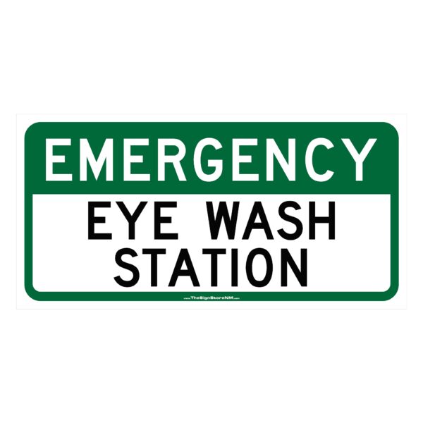 Emergency Eye Wash Station Sign - The Sign Store NM