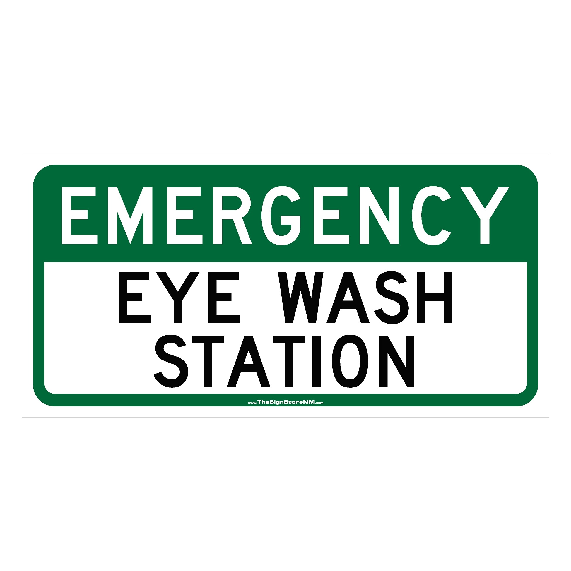 Emergency Eye Wash Station Sign - The Sign Store NM