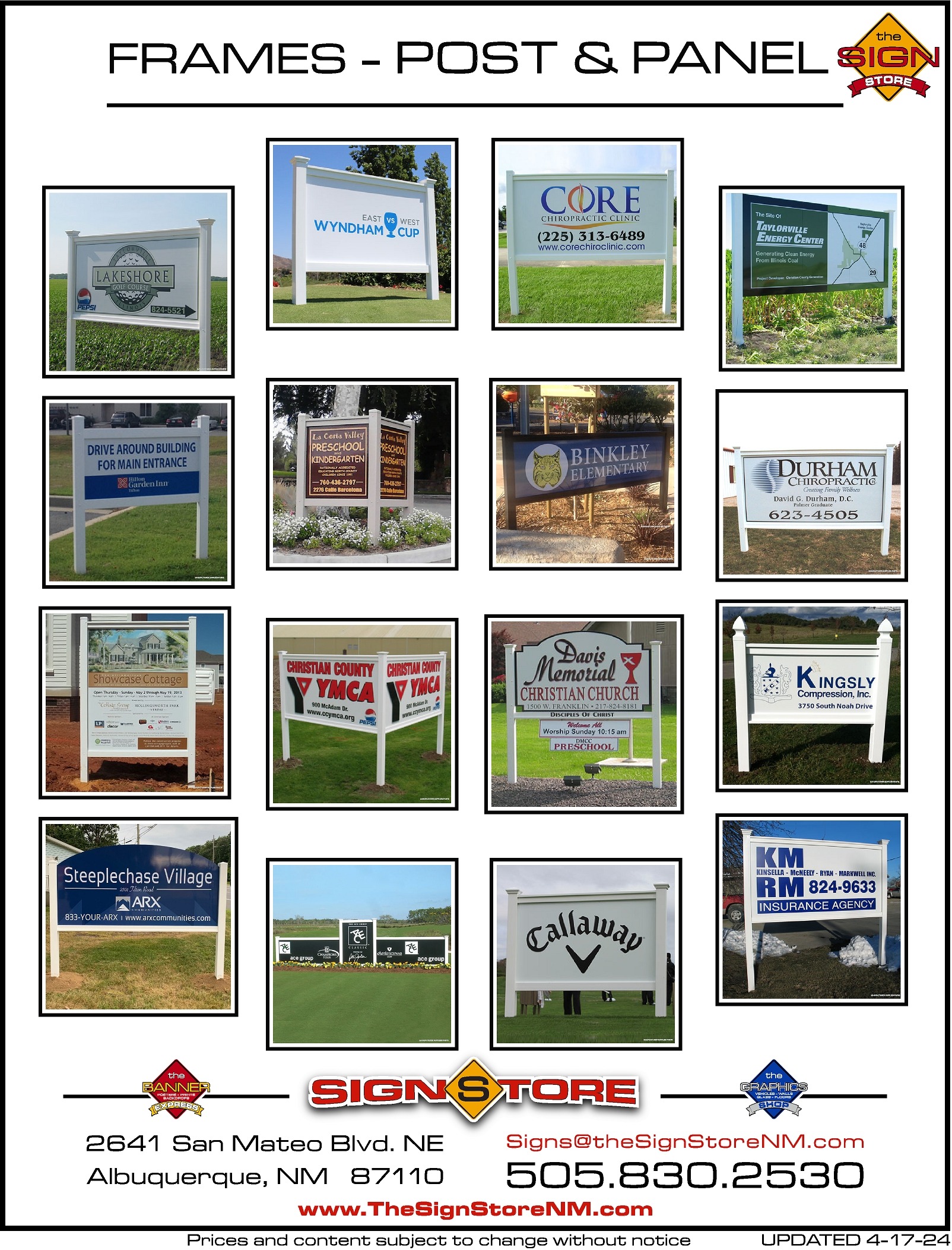 Signs - Post & Panel - Gallery