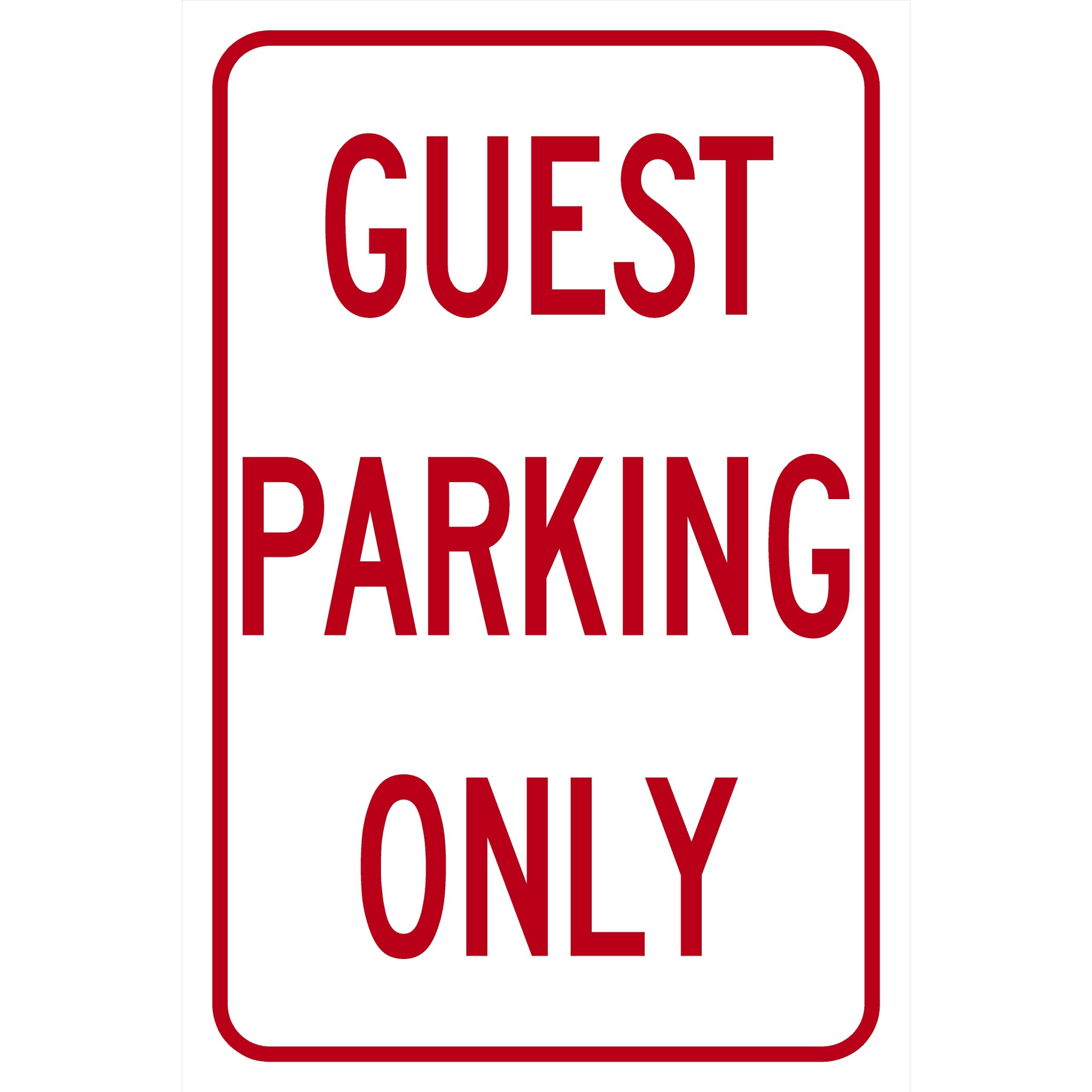 Guest Parking Only - Sign - The Sign Store NM