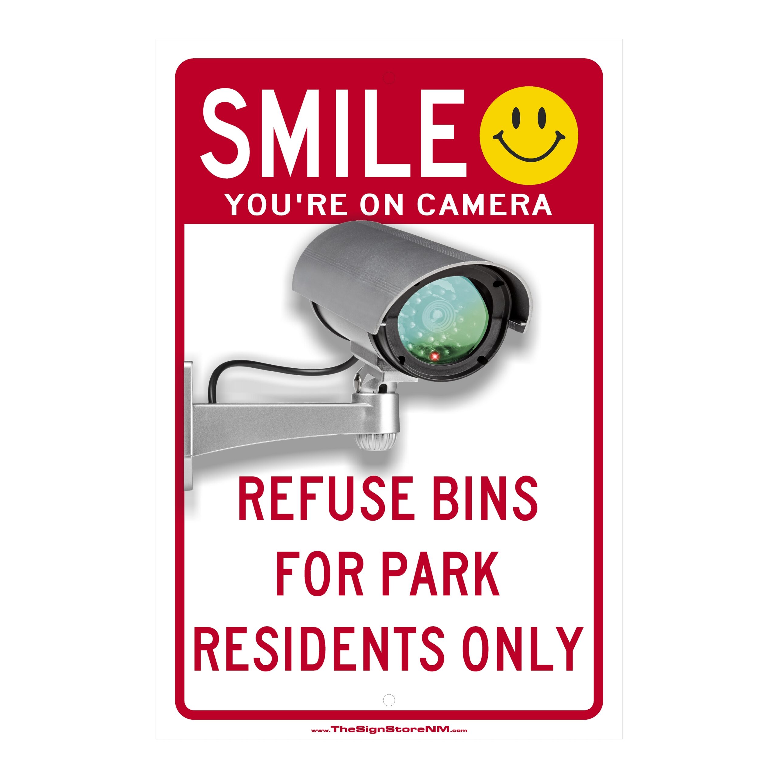 Smile You're on Camera - Refuse Bins for Residents Only - Sign - The ...